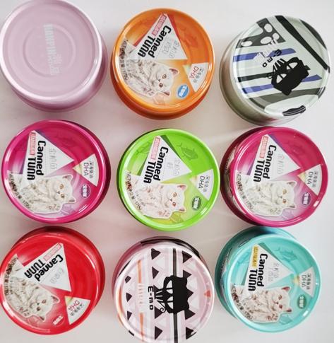 Quality 72.9mm Diameter Round Tin Containers 150ml 170ml Convenient Feeding For Pet food for sale