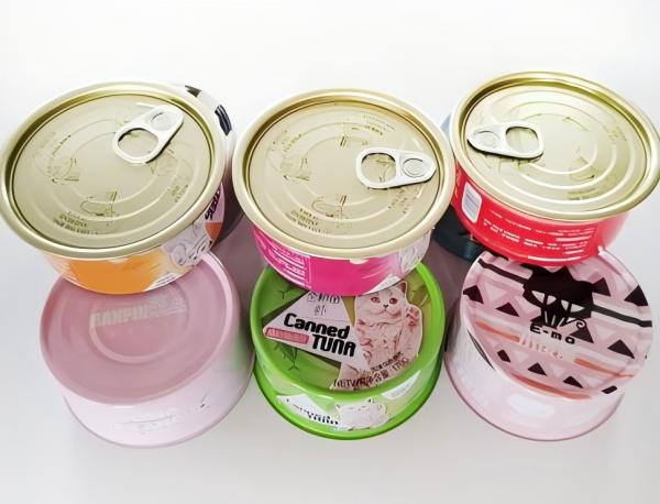 Quality 72.9mm Diameter Round Tin Containers 150ml 170ml Convenient Feeding For Pet food for sale