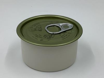 China Seamless Round Tin Cans 90ml Two Piece Can 65mm×37mm For Pet Treats for sale