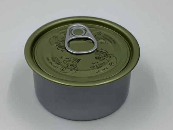 Quality Seamless Round Tin Cans 90ml Two Piece Can 65mm×37mm For Pet Treats for sale