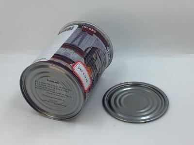 China Customizable Three Piece Tin Can Packaging 83mm Diameter 116mm Height Caliber 307# Capacity 540ml for sale