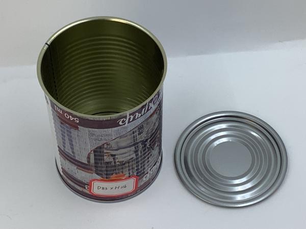 Quality Customizable Three Piece Tin Can Packaging 83mm Diameter 116mm Height Caliber for sale
