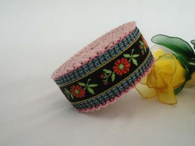 China Traditional Style Flower Jacquard Ribbon for sale