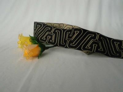 China 4cm Letter Design Jacquard Ribbons     Garment Accessories    Home textiles  ribbons for sale