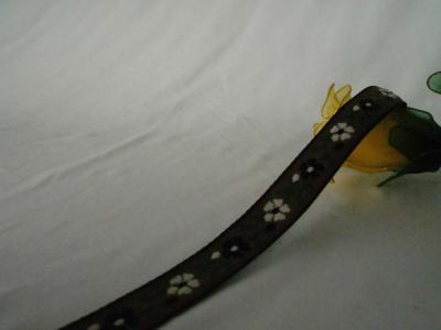 China Traditional 1.3cm Flower Design Jacquard  Polyester Ribbons   Flower ribbons for sale
