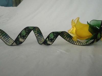 China Traditional 1.3cm Flower Design Jacquard Polyester Ribbons Flower ribbons for sale