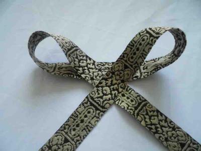 China 3cm Custom made Traditional Jacquard flower ribbons  Garment Accessories for sale