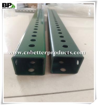 China 14 gauge pre-galvanized square perforated steel tubing for sale
