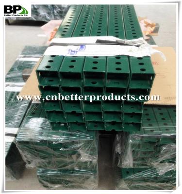 China lower price for hot dipped galvanized high quality steel green painted square tube sign posts for sale for sale