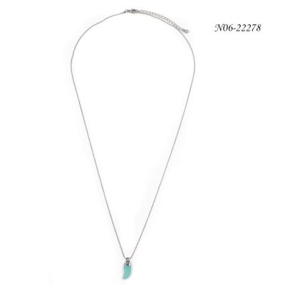 China 2019 New Style Metal Turquoise Pendant Necklace N06-22278 ，2019 New Style Necklace, Metal Pendant Necklace, Necklace Sup for sale