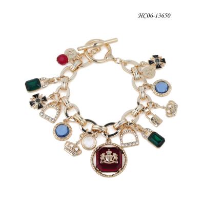 China Beaded HC06-13650 beaded bracelets metal alloy bangles for sale
