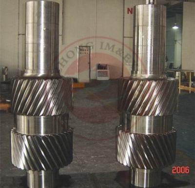 China Forged shaft, ASTM Standard 18CrNiMo7-6 mining industrial forged pinion shaft for sale