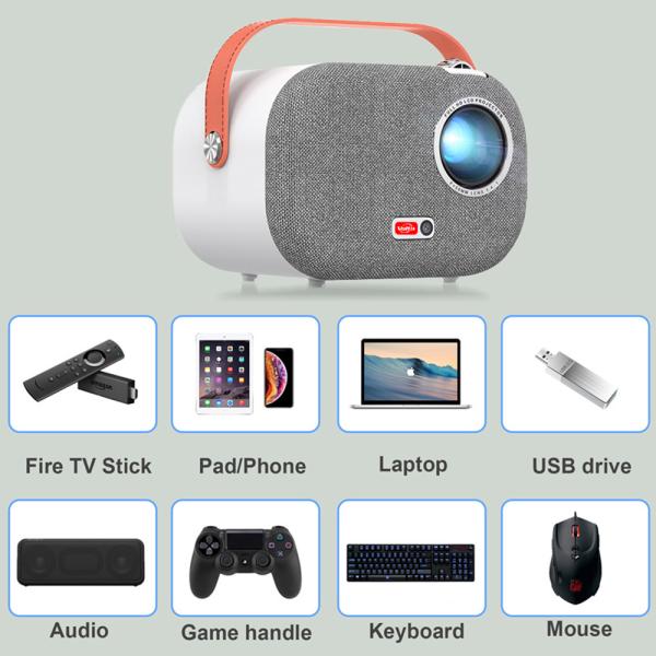 Quality Smart Android WIFI Mobile 2K 4K 3D Mini LED Projector 18000 Lumens Short Throw for sale