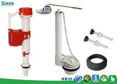China Universal Flapper Toilet Tank Fittings With Front Lever Chrome Plated for sale