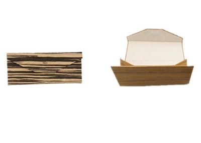 Cina Cassa piegante del monocolo del grano di legno con il materiale su ordinazione del cuoio dell'unità di elaborazione di logo in vendita