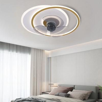 Quality Multi-Functional LED Ceiling Fan Light for Bedroom Dining Room and Study Flicker for sale
