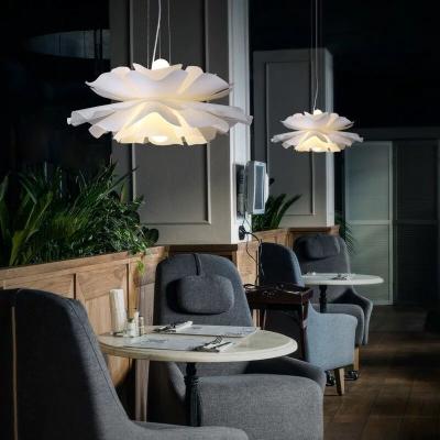 China LED Petal Chandelier for Nordic Art Restaurant 3500K Warm White Color Temperature for sale