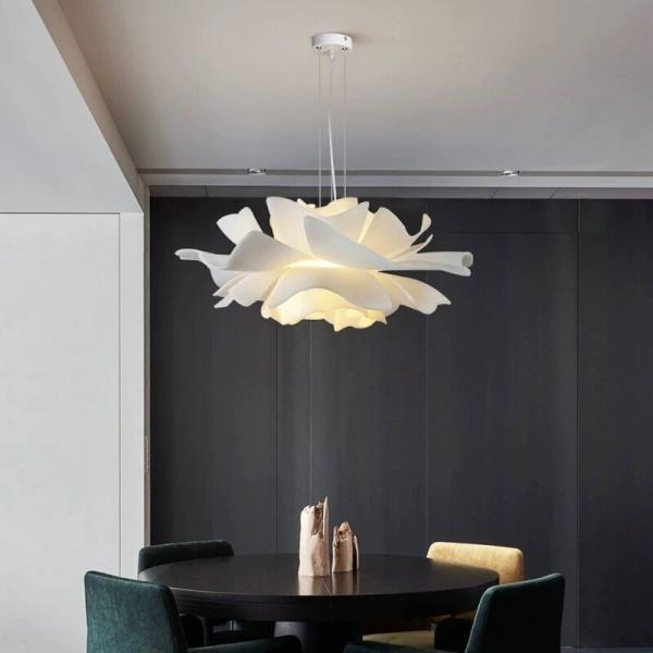 Quality LED Petal Chandelier for Nordic Art Restaurant 3500K Warm White Color Temperatur for sale