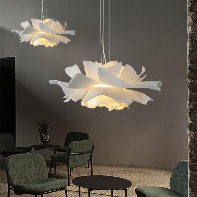 China LED Petal Chandelier for Nordic Art Restaurant 3500K Warm White Color Temperature for sale