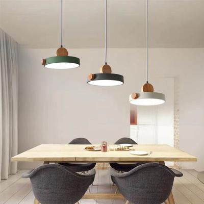 Quality 90 Ra Color Rendering Index LED Pendant Light with Iron Art and Acrylic Wooden for sale