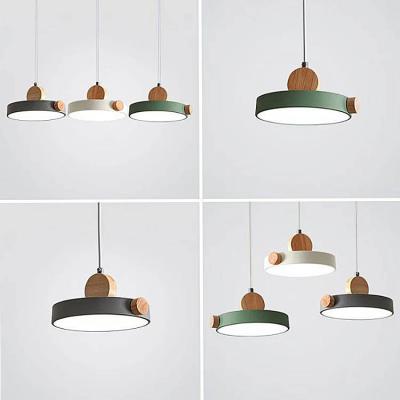 Quality 90 Ra Color Rendering Index LED Pendant Light with Iron Art and Acrylic Wooden for sale
