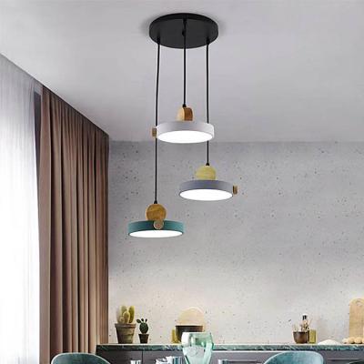Quality 90 Ra Color Rendering Index LED Pendant Light with Iron Art and Acrylic Wooden for sale