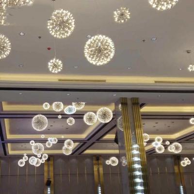 Quality 28 KG Modern Pendant With Starry Sky Spark Ball Round Fireworks Planet Art for sale