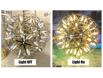 Quality 28 KG Modern Pendant With Starry Sky Spark Ball Round Fireworks Planet Art for sale