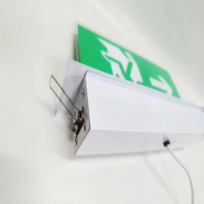 5000K Two Heads Fire Emergency Fireproof Safety Accident Lamp Exit Sign with Battery