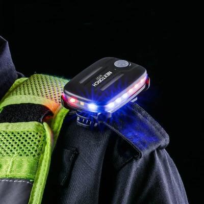 China Black Modern Custom-Made L01779 0.3W Red And Blue Led Rotation Shoulder Warning Light for sale
