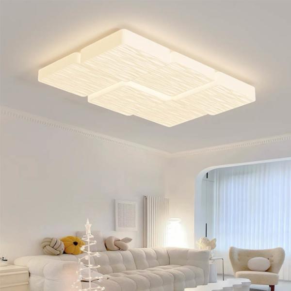 Quality Middle Size Eye Protection Full Spectrum Milk Brick LED Ceiling Light for Living Room for sale