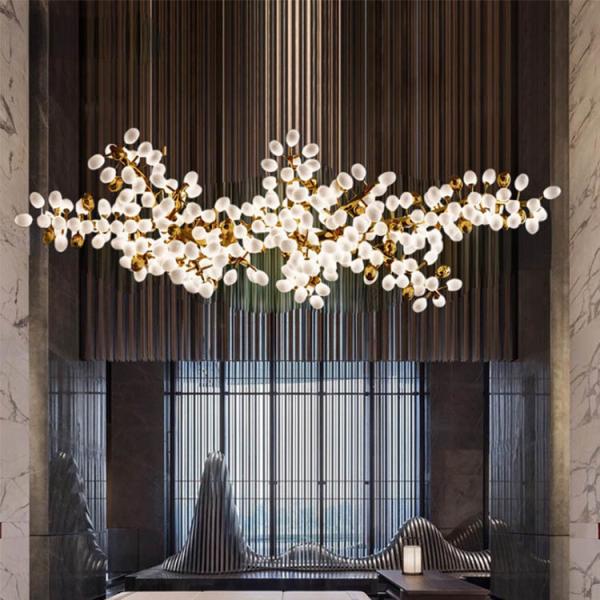 Quality AC LED Lighting Pendant Light for Custom Modern Art Glass Ball Branch Chandelier for sale
