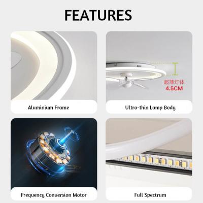 Quality 2000 Working Lifetime Ultra Slim Ceiling Fan Light with Simple Intelligent for sale
