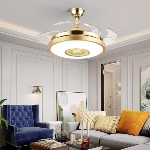 Quality Simple Bedroom 42inch Ceiling Fan with LED Light and Remote Control High Ra Nordic Style for sale