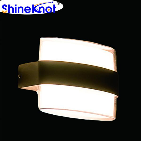 Quality 2*5W Double Head Flat Aluminum Shell Abs Lamp Shade Led Wall Light Product for sale