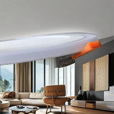 China 130lm/w Aluminum Body Modern Round Dual Color Panel Light 6W 3W with Embedded RGB LED for sale