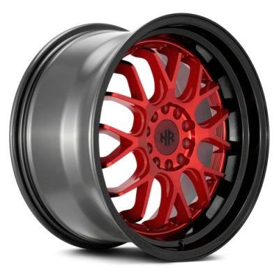 China Staggered rims 17 inch black alloy wheels for sale