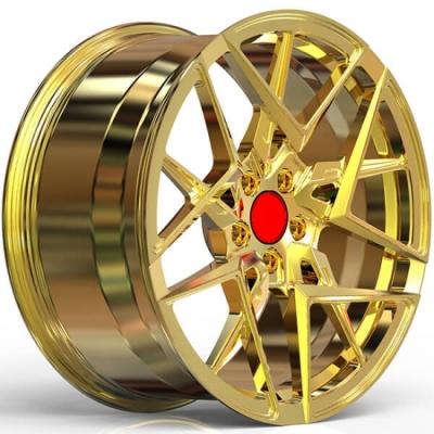 China Frozen gold wheels chrome rims for bmw 3-series for sale