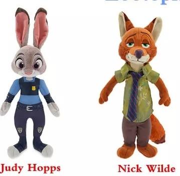 中国 ブラウンおよび緑の Zootopia ディズニーのプラシ天のおもちゃのぬいぐるみ柔らかい材料 販売のため