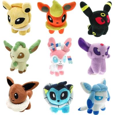 China New Cartoon Characters Pokemon Stuffed Plush Toys 8inch For Crane Vending Toy Machine for sale