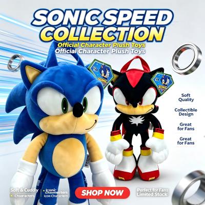 China Cute Sonic the Hedgehog Plush Doll Backpack for sale
