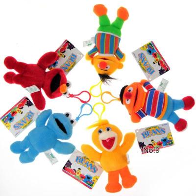 China Brinquedos enchidos Keychain bonitos do luxuoso do Sesame Street com o gancho para presentes da promoção à venda