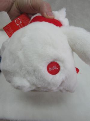 China Coca Cola Polar Bear Stuffed Animal Christmas Plush Toys 16cm Size for sale