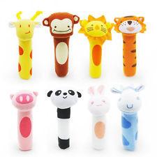 China Plush Dog Frog Monkey Baby Rattles Toys for Kids / Infant Developmental Training Toy for sale