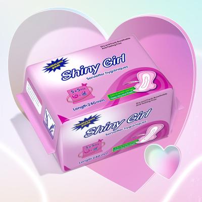 China ISO9001 Soft Cotton Disposable Sanitary Napkin Pads 240mm For Night Use for sale