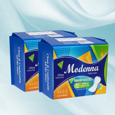 중국 면화 부드러운 직물 부지 부지 여성 위생 냅킨 날개 285mm 판매용