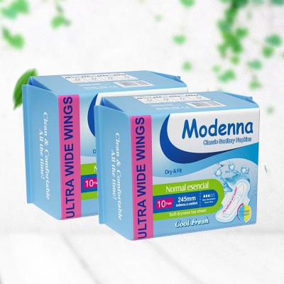 Китай Мягкий хлопчатобумажный верхний лист одноразовый женский санитарный полотенце женский санитарный салфетка менструальная прокладка продается