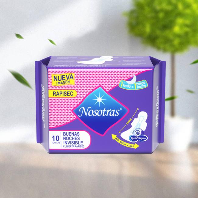 Sanitary towel size comparison