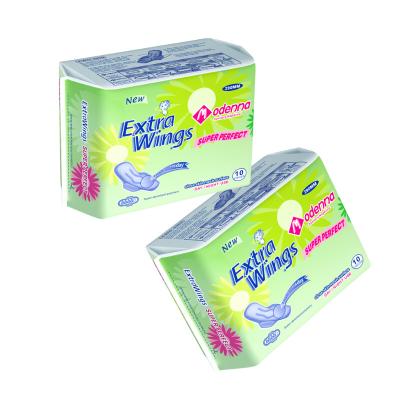 Chine Servette hygiénique en coton respirant pour femme avec ailes 30-250 ml et poids personnalisable à vendre