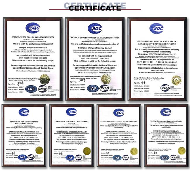 Product certifications for Fast-Curing Cast Resin